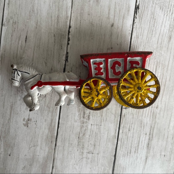 Source Unknown | Accents | Preowned Horse Drawn Ice Carriage Toy ...